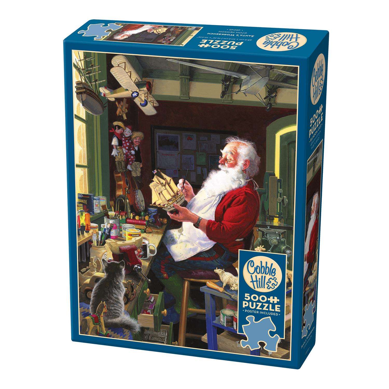 Cobble Hill Santa's Workbench Jigsaw Puzzle Cardboard 500 pc - Ace Hardware