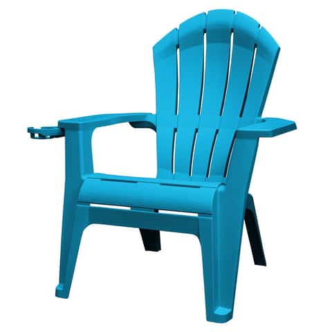 Adams RealComfort Deluxe Pool Blue Resin Frame Adirondack Chair Mfr 260925 Ace Hardware
