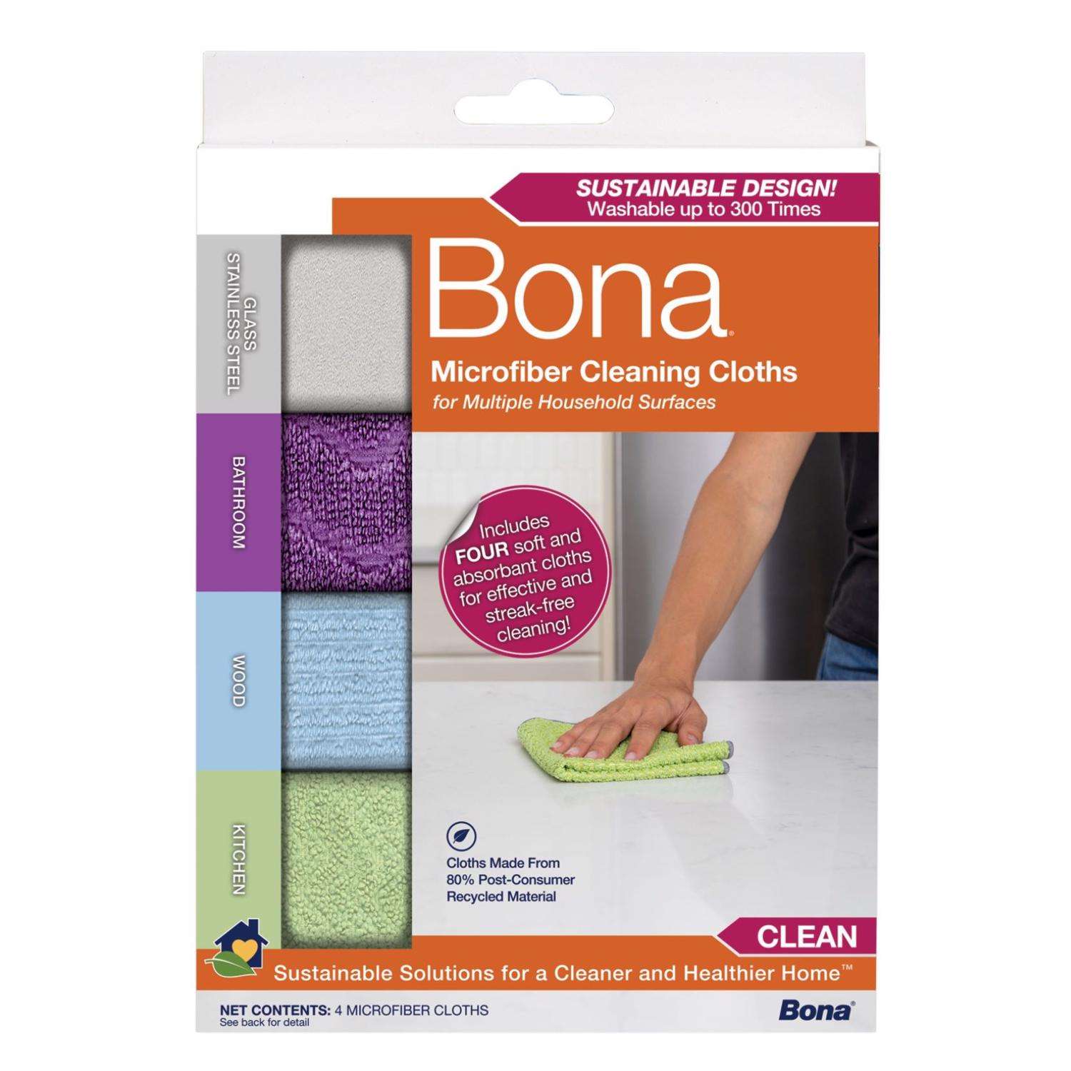 Bona Microfiber Cleaning Cloth 4 pk - Ace Hardware