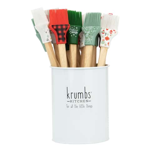 DM Merchandising Krumbs Kitchen Assorted Silicone/Wood Basting Brush ...