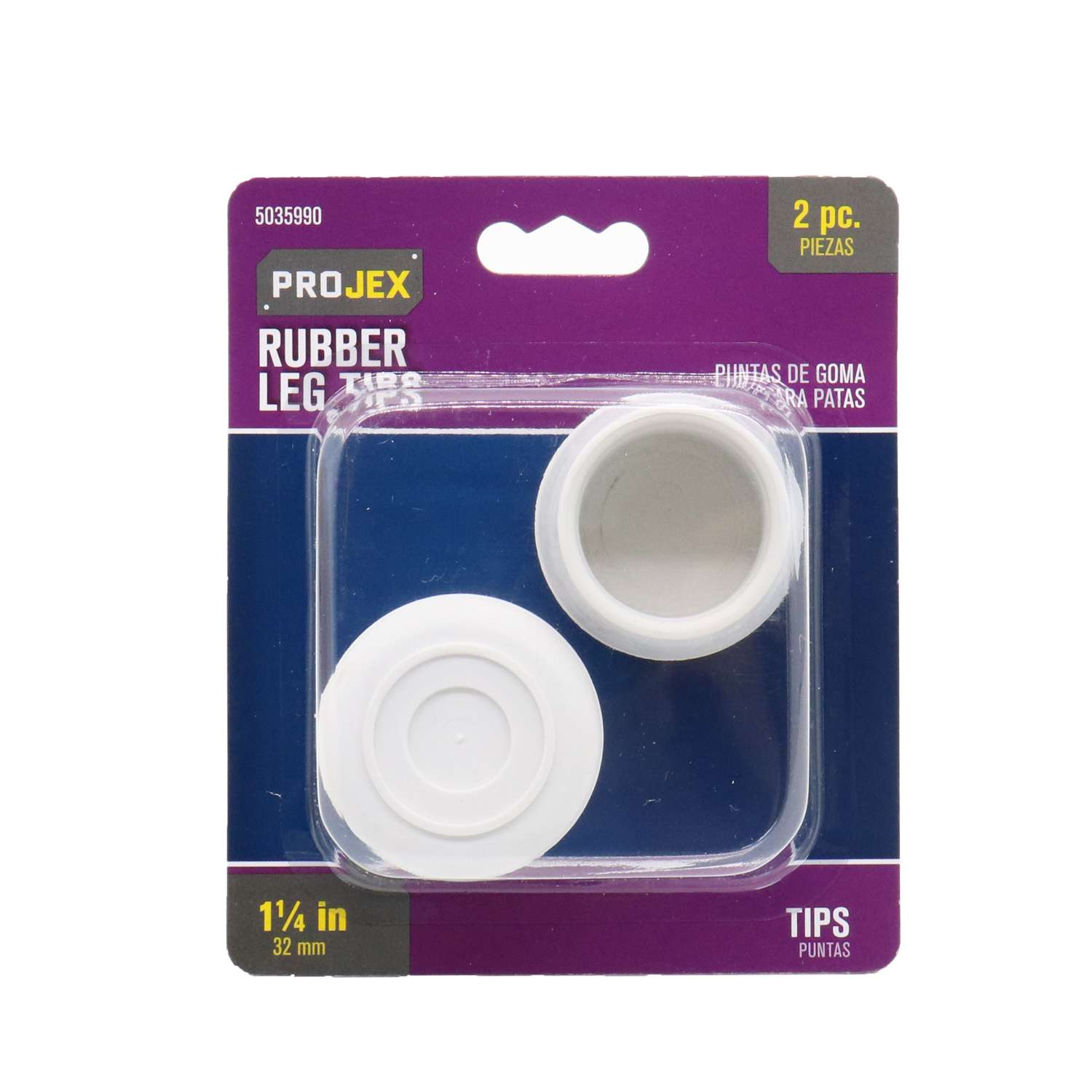 Projex Rubber Leg Tip Off-White Round 1-1/4 in. W 2 pk - Ace Hardware