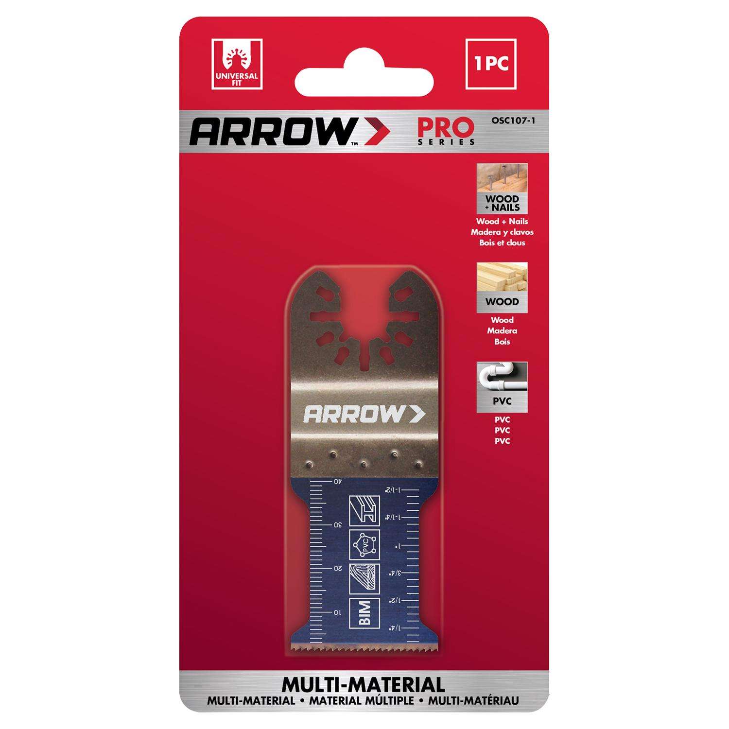 Arrow Pro 1-5/16 in. Bi-Metal Semi-Circle Oscillating Wood Blade Multi ...