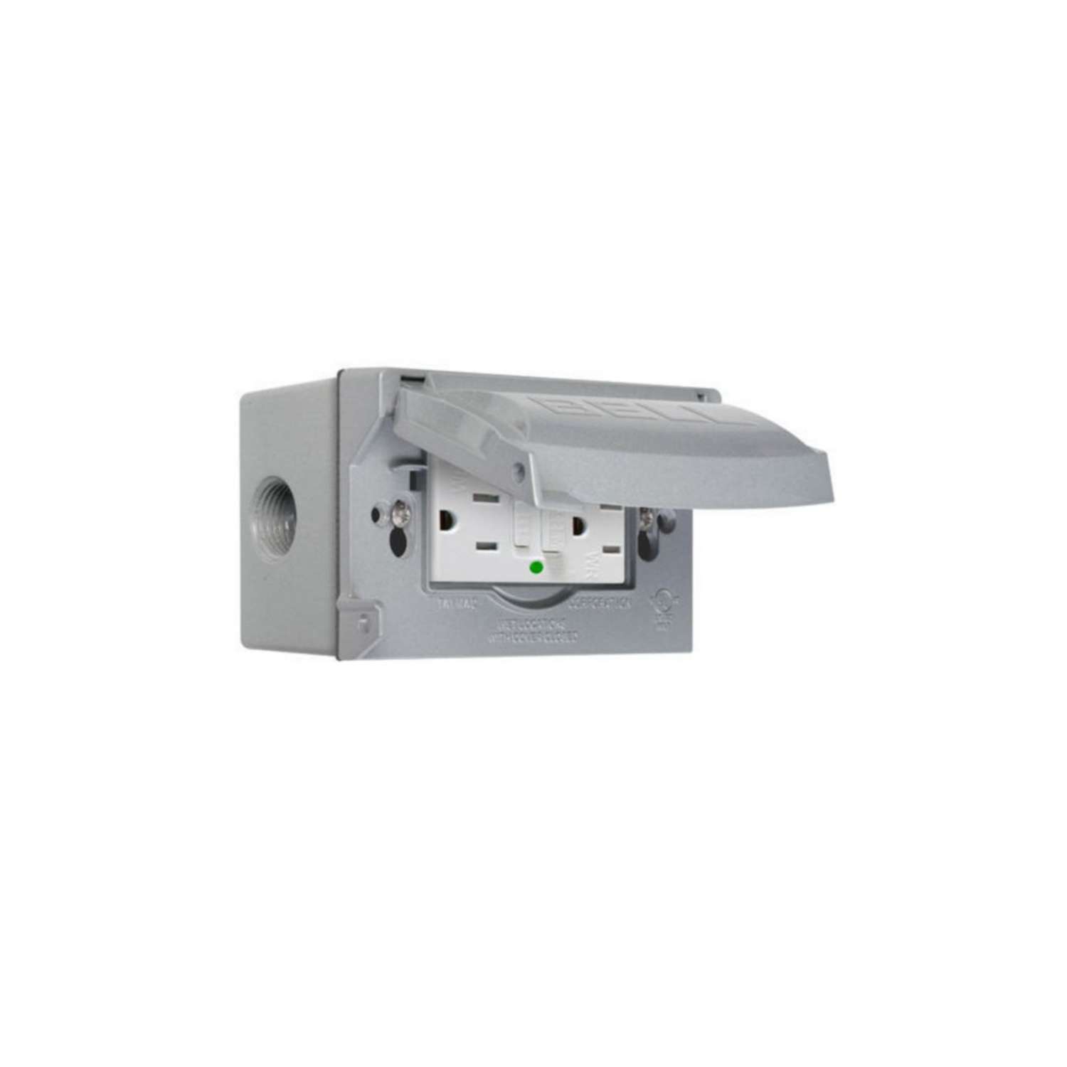 Bell Rectangle Aluminum 1 gang GFCI Outlet Kit - Ace Hardware