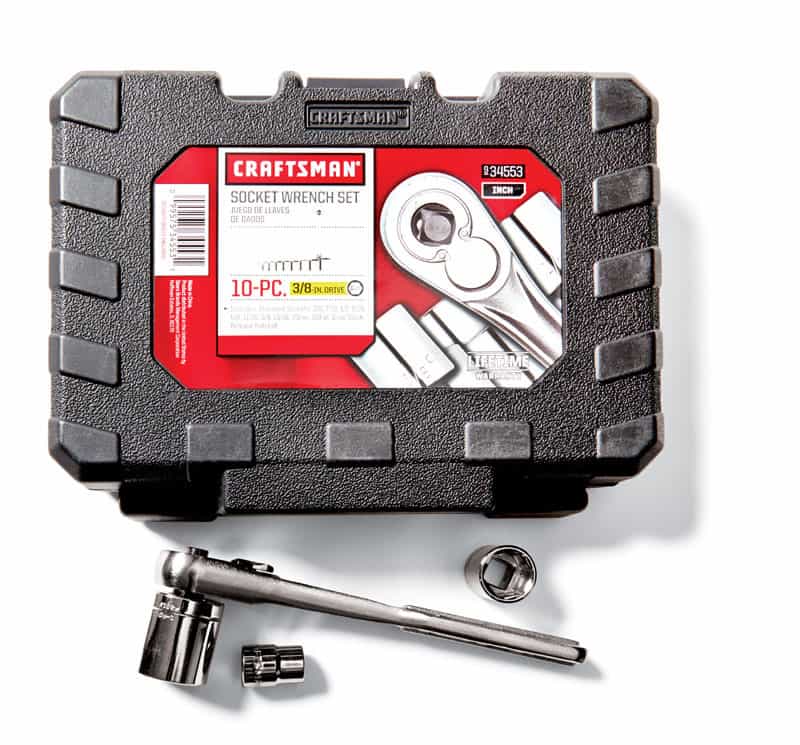 Craftsman Assorted x 3/8 in. drive SAE 6 Point Standard Socket Set 10 ...