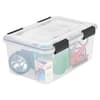 IRIS WEATHERTIGHT 19 quart Clear Storage Tote 7.88 in. H X 11.75 in. W ...