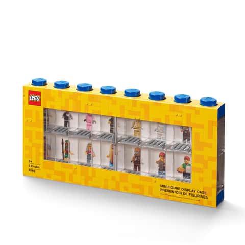 Lego Minifigure Display Case Plastic Blue/Clear - Ace Hardware