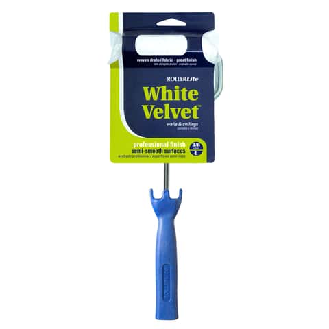 RollerLite White Velvet 4.5 in. W Mini Paint Roller Frame and Cover ...