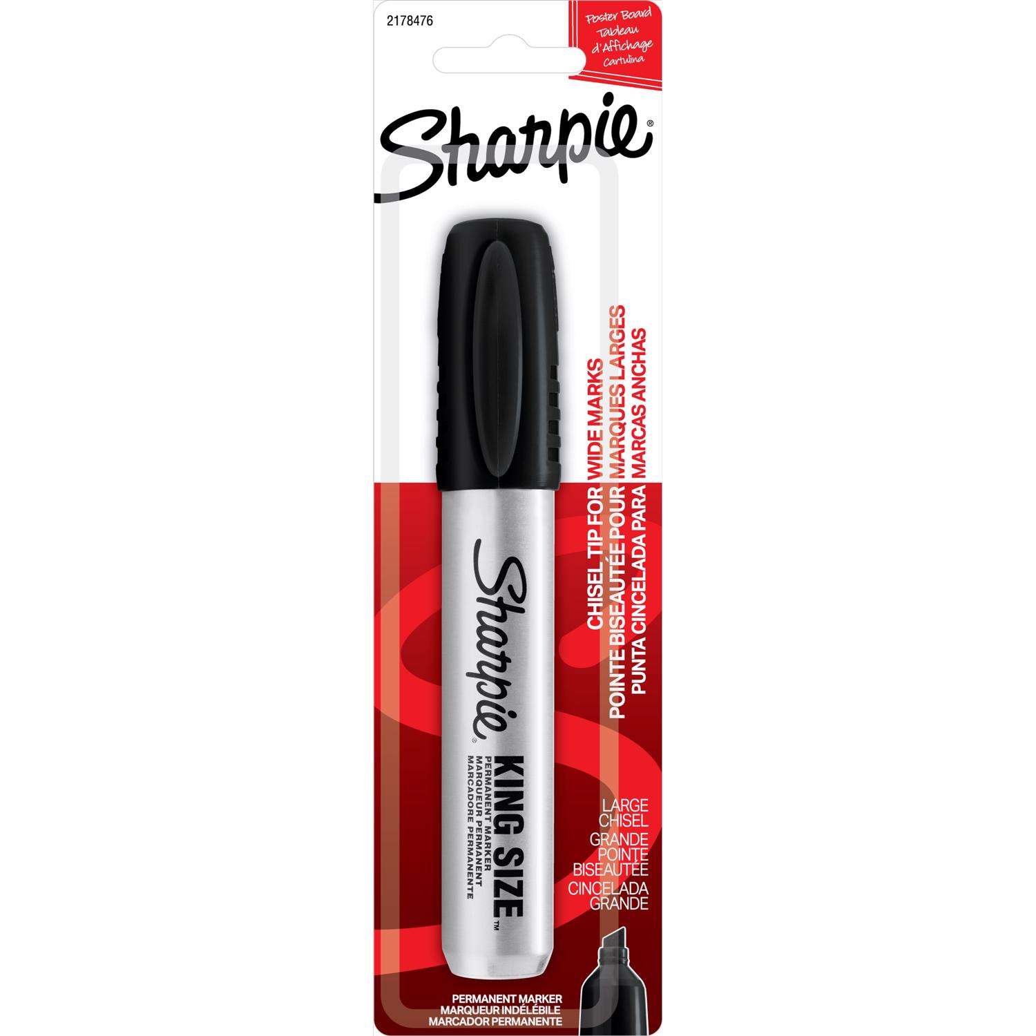 Sharpie King Size Black Chisel Tip Permanent Marker 1 pk Mfr# 2178476 ...