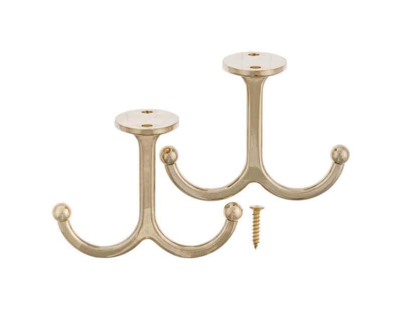 Ace 3.5 in. L Bright Brass Gold Brass Medium Undershelf Long Arm ...