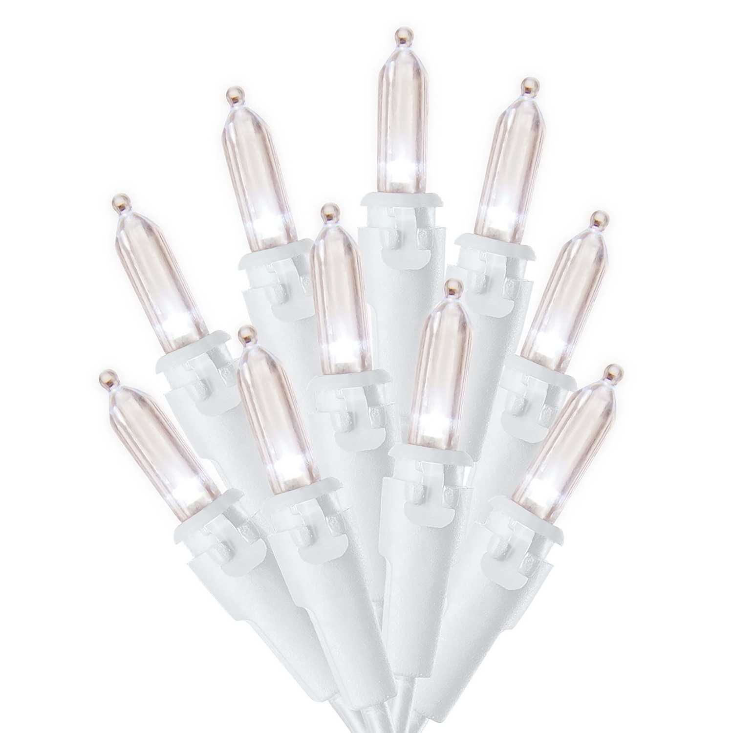 Celebrations LED Traditional Mini Light Set Warm White 24.5 ft. 100 ...