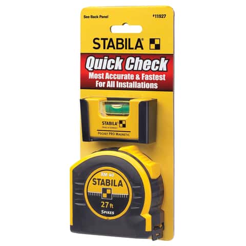 STABILA 27 ft. L X 1 in. W Quick Check Combo Tape Measure Set 1 pk ...