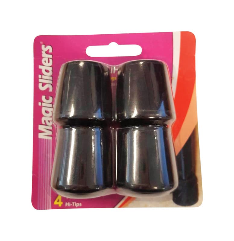 Magic Sliders Rubber Leg Tip Black Round 1-1/8 in. W 4 pk Mfr# 97595 ...