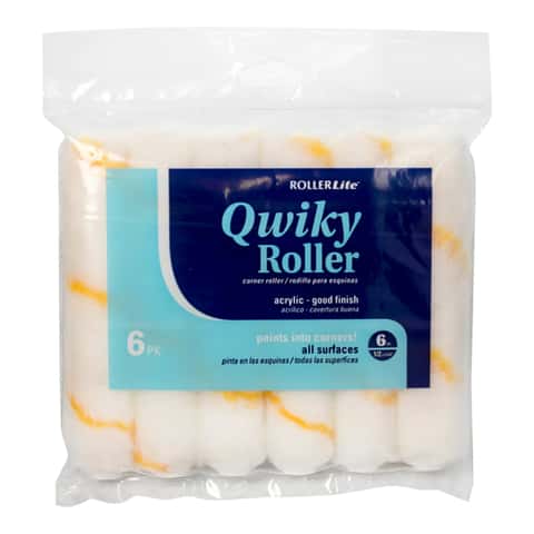 RollerLite Qwiky Acrylic Knit 6 in. W X 1/2 in. Mini Paint Roller Cover ...