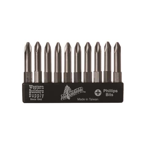 Big Timber Phillips #2 X 2 in. L Power Bit Set Steel 20 pc - Ace Hardware