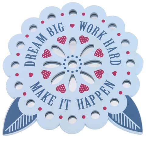 Reflective Words Dream Big 4 in. H X 0.25 in. W X 4 in. L Multicolored ...