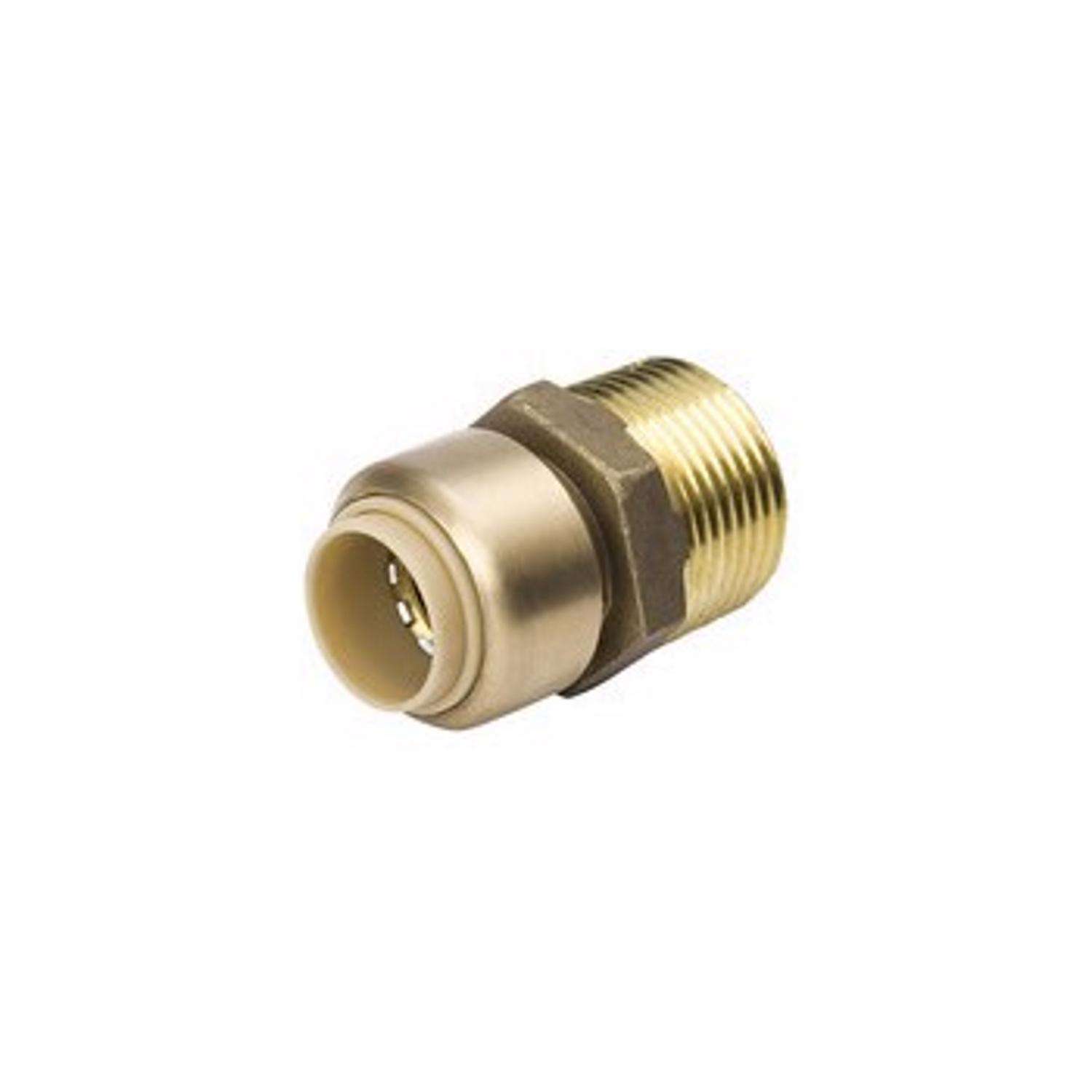 B&K Proline Push to Connect 1 in. PTC X 3/4 in. D MPT Brass Reducing ...