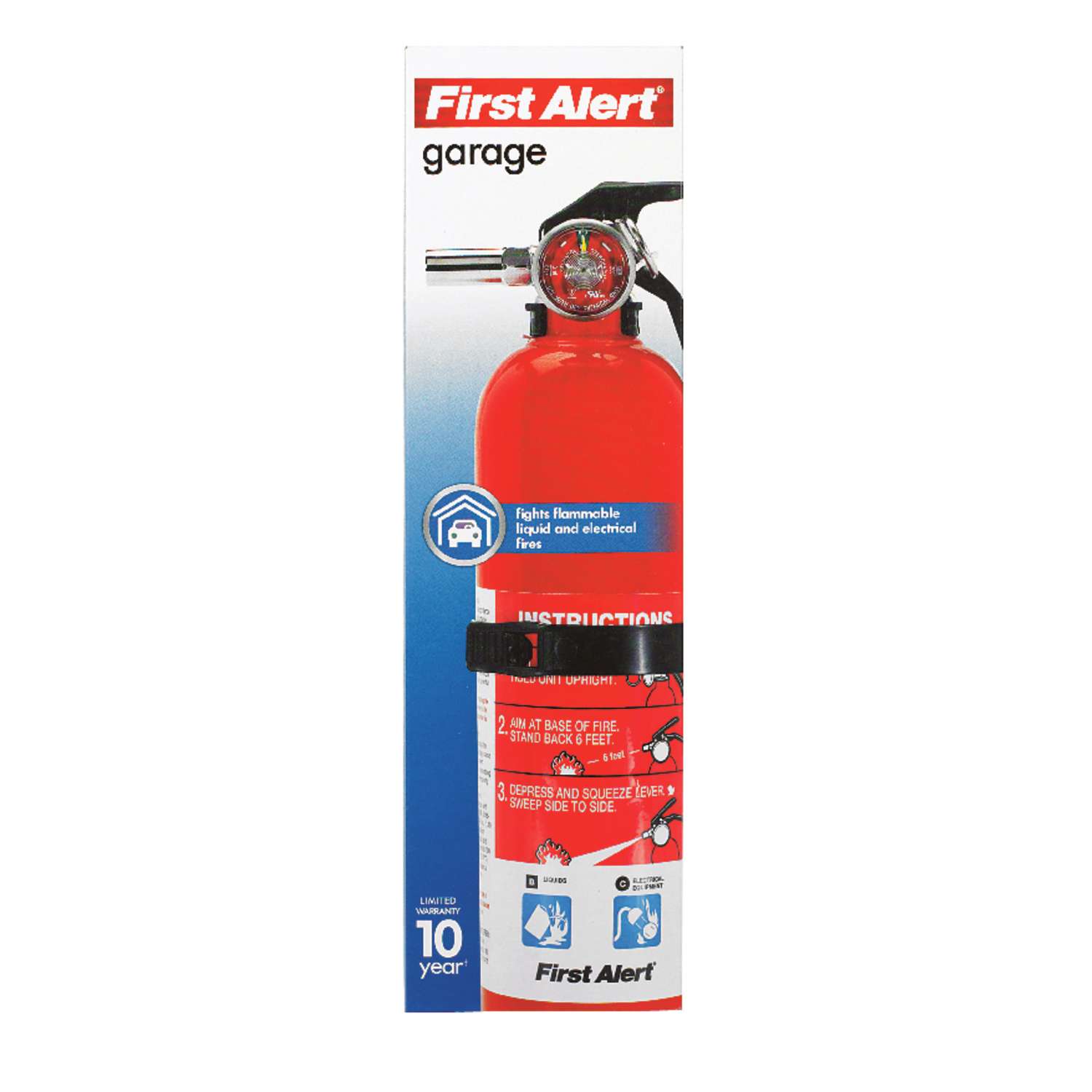 First Alert 2-3/4 lb. Fire Extinguisher For Garage OSHA/US Coast Guard ...