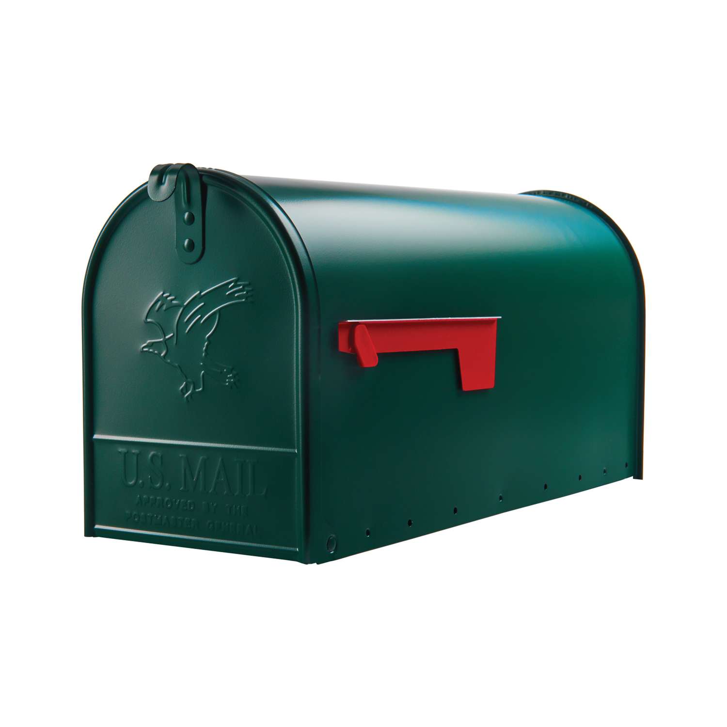 Gibraltar Mailboxes Elite Classic Galvanized Steel Post Mount Green ...