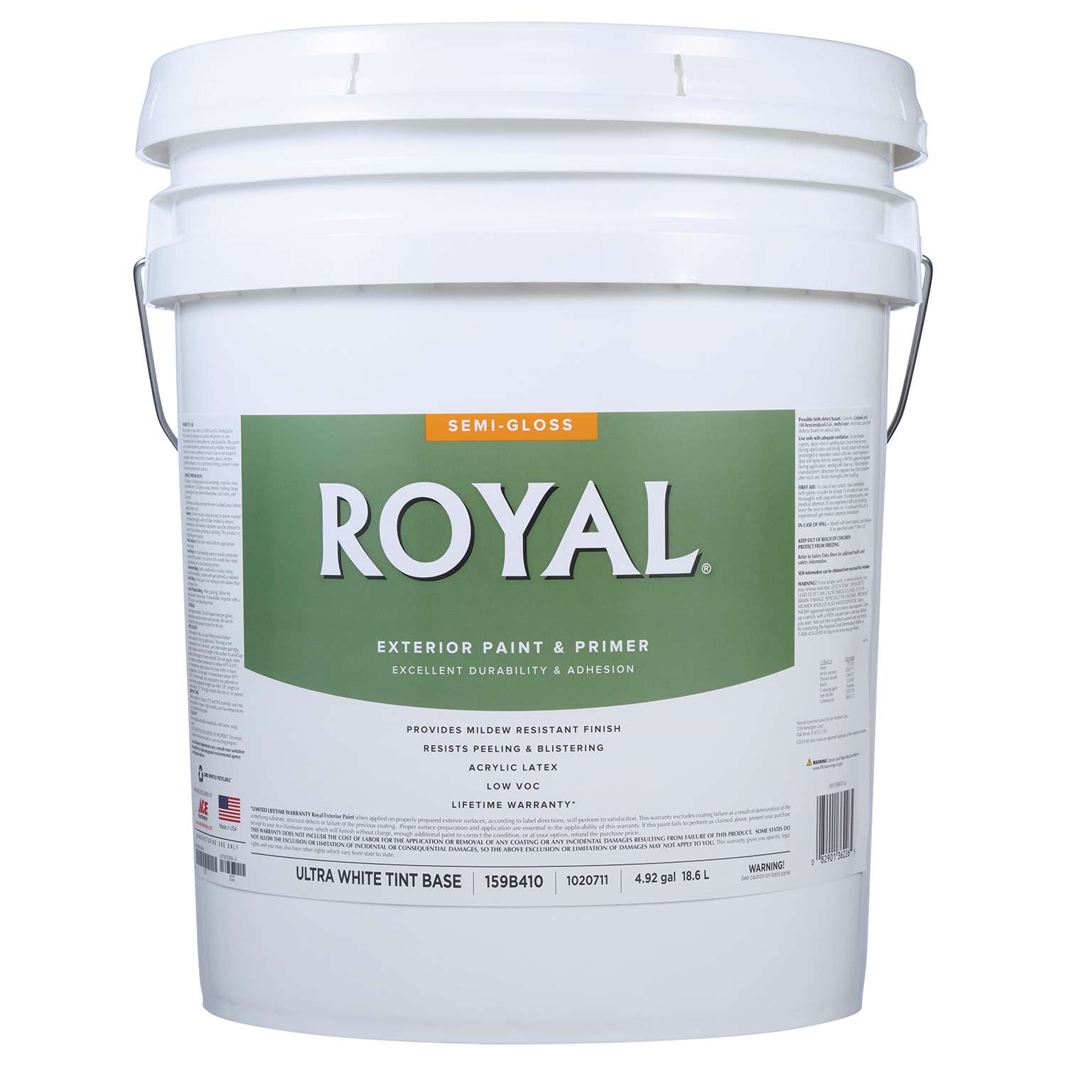 Royal Semi-Gloss Tint Base Ultra White Base Paint and Primer in One ...
