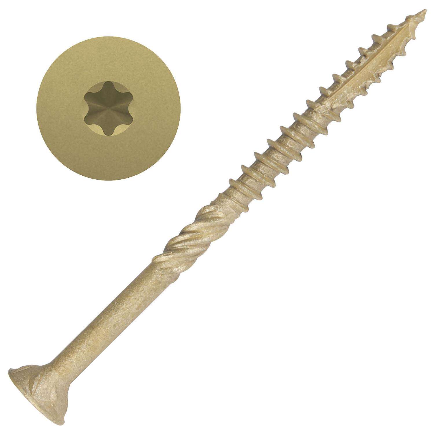 Screw Products AXIS No. 9 X 3 in. L Star Flat Head Structural Screws 1 ...