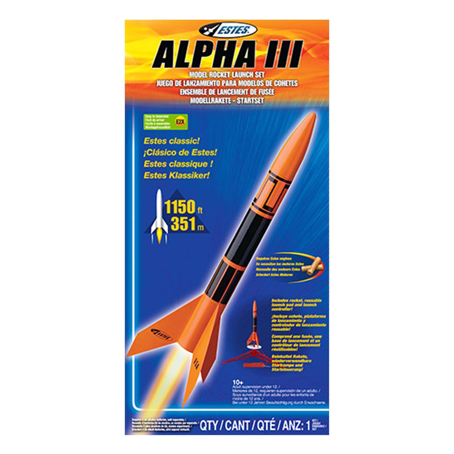 Estes Industries Alpha III Launch Set Black/Orange - Ace Hardware