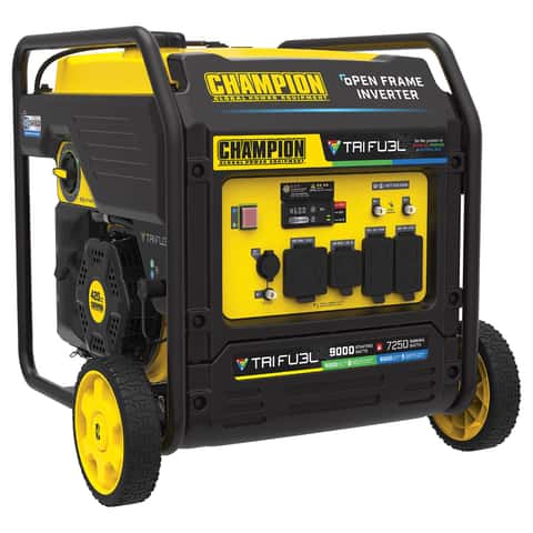 Champion Tri Fuel 9000 W 240 V Gasoline or Propane Portable Inverter ...