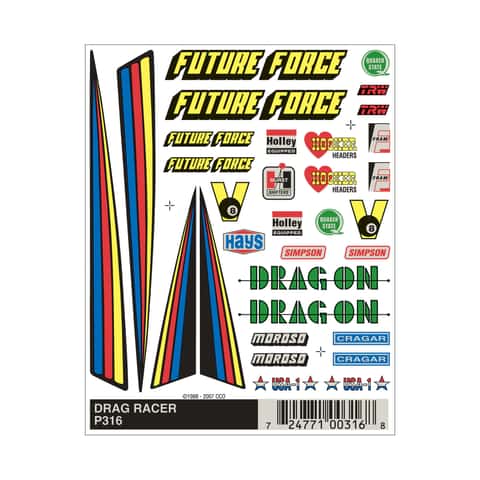PineCar Dry Transfer Decal Multicolored - Ace Hardware