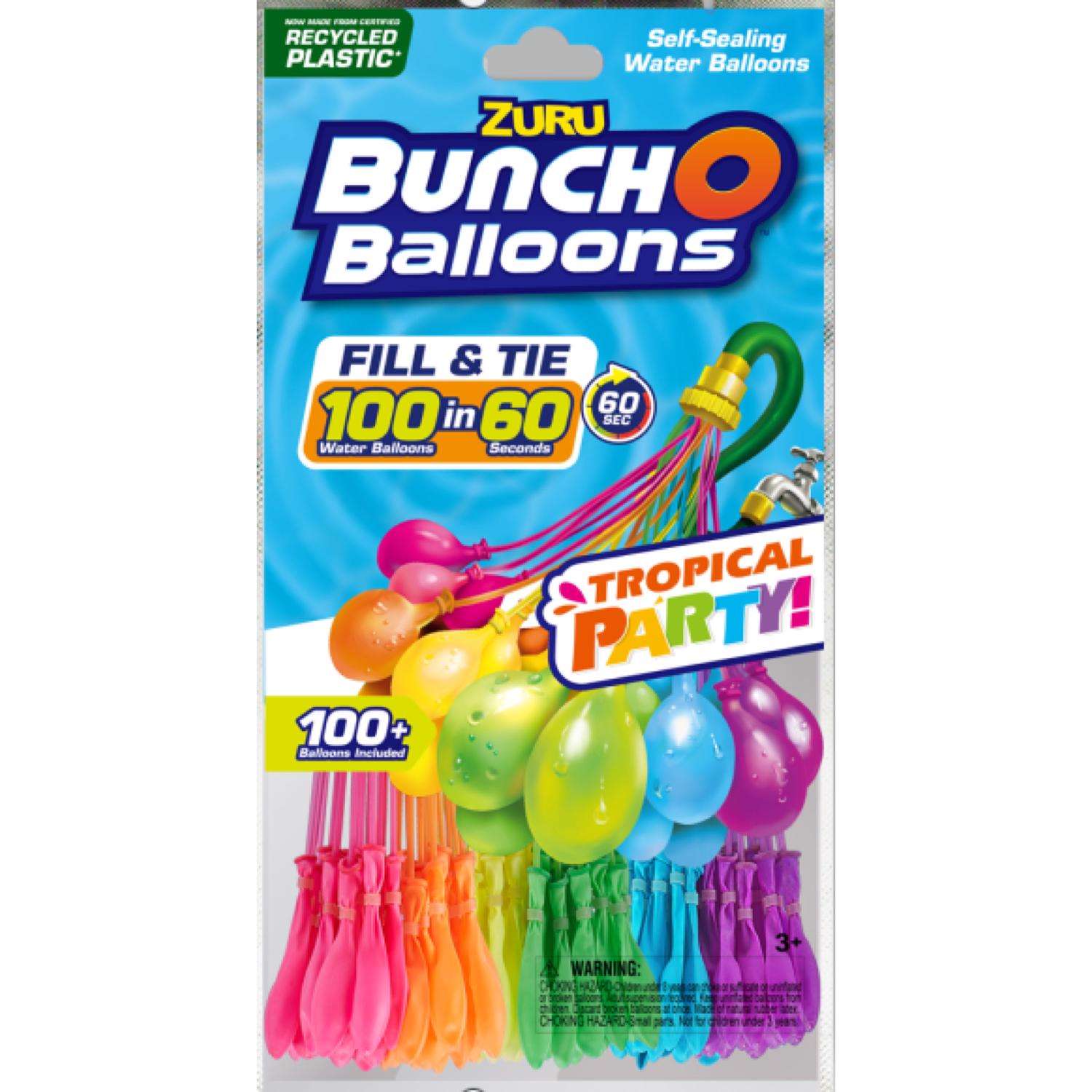 Zuru Bunch O Balloons Rapid Filling Water Balloons Plastic Rubber ...
