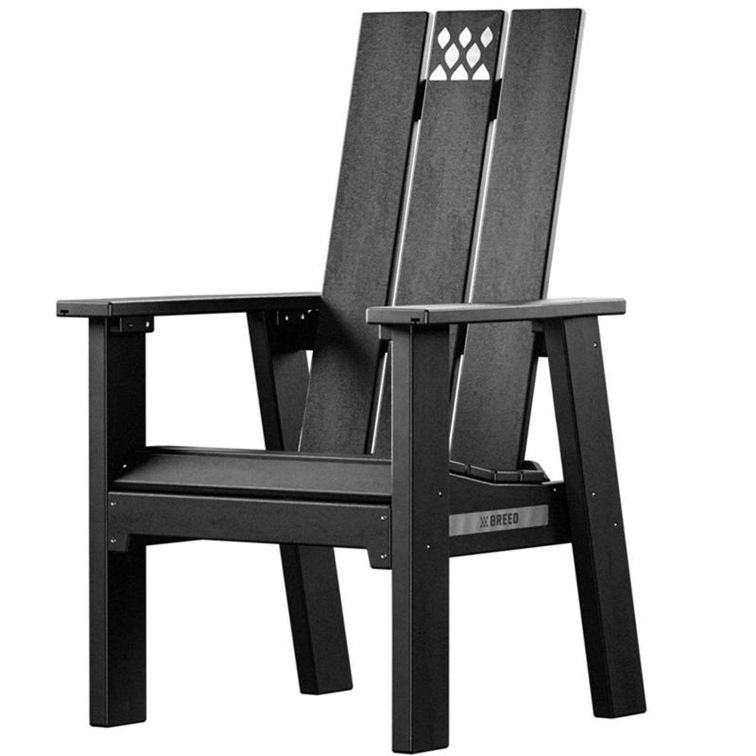 Breeo X Series Black HDPE Frame Adirondack Chair Mfr# BR-X-BKPYCR - Ace ...