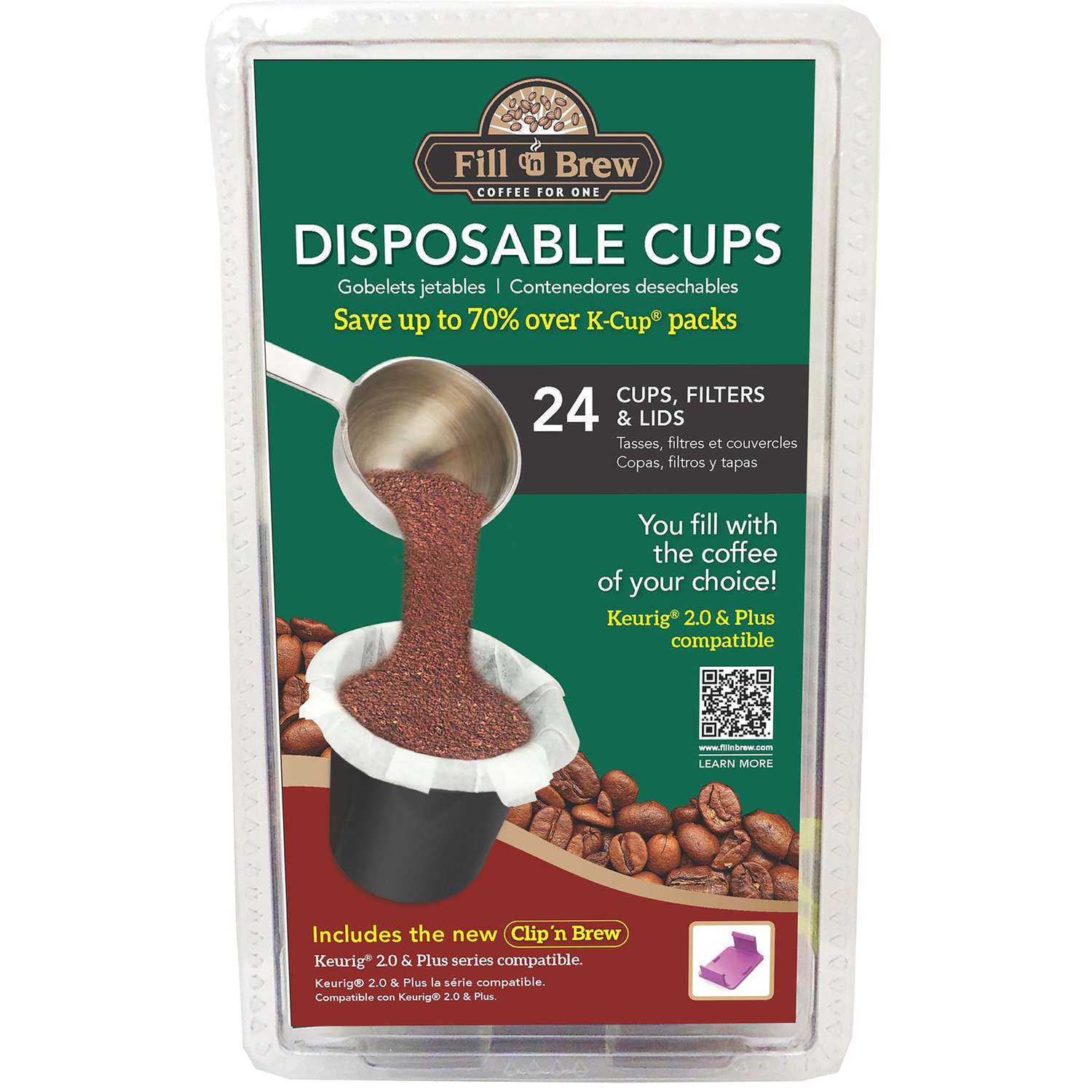 Fill 'n Brew Green Plastic Disposable Cup Filters - Ace Hardware