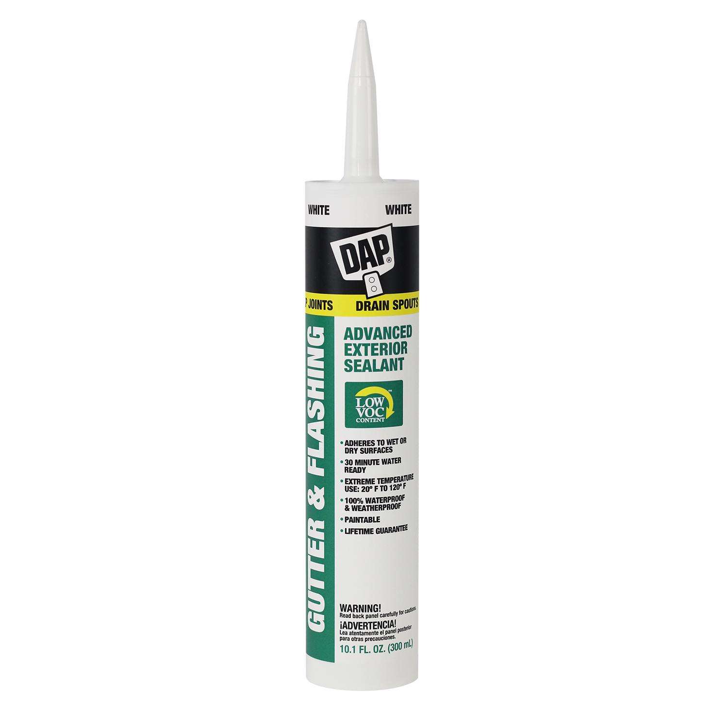 DAP White Polymer Advanced Gutter and Flashing Sealant 10.1 oz - Ace ...