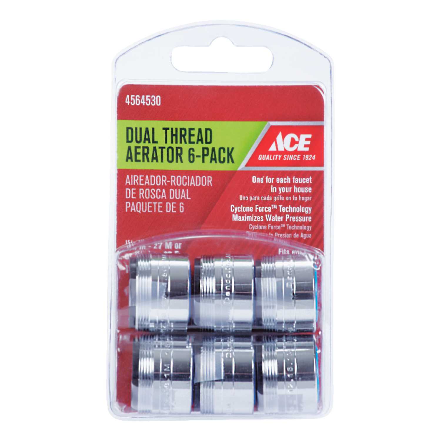 ACE Dual Thread Aerator Adapter 15/16 in. x 55/64 in. Chrome - Ace Hardware
