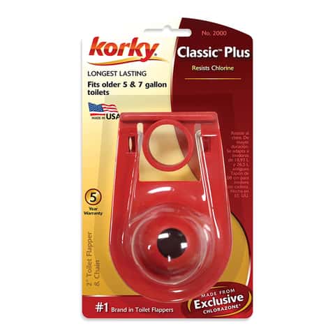 Korky Classic Plus Toilet Flapper Red Rubber - Ace Hardware