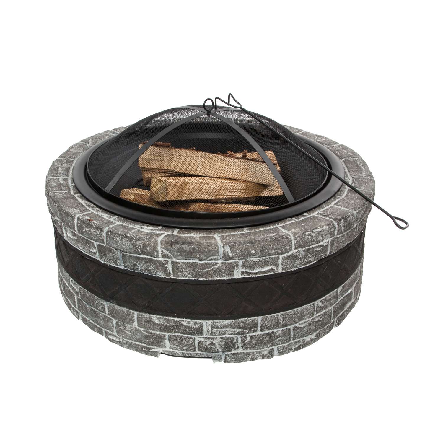 Sun Joe 35 in. W Cast Iron Round Wood Fire Pit - Ace Hardware