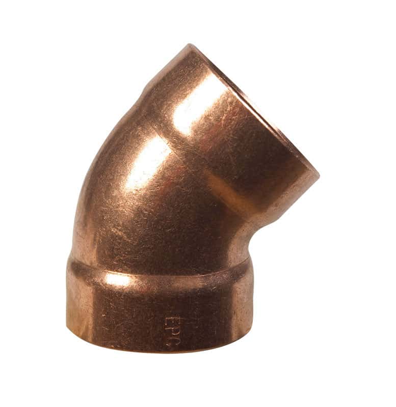 Nibco 1-1/2 in. Sweat X 1-1/2 in. D Sweat Copper 45 Degree Elbow 1 pk - Ace Hardware
