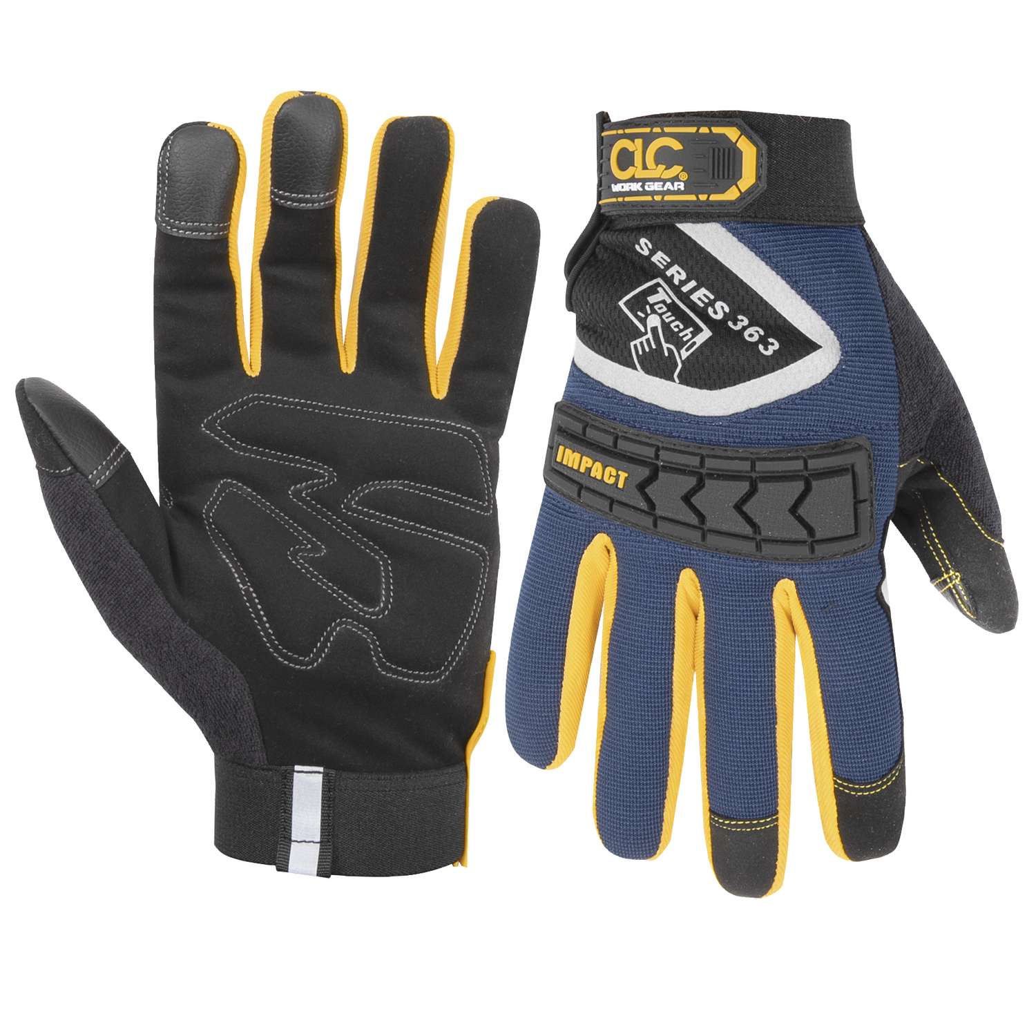 CLC FlexGrip 363 Impact Work Gloves Black/Blue XXL 1 pair - Ace Hardware