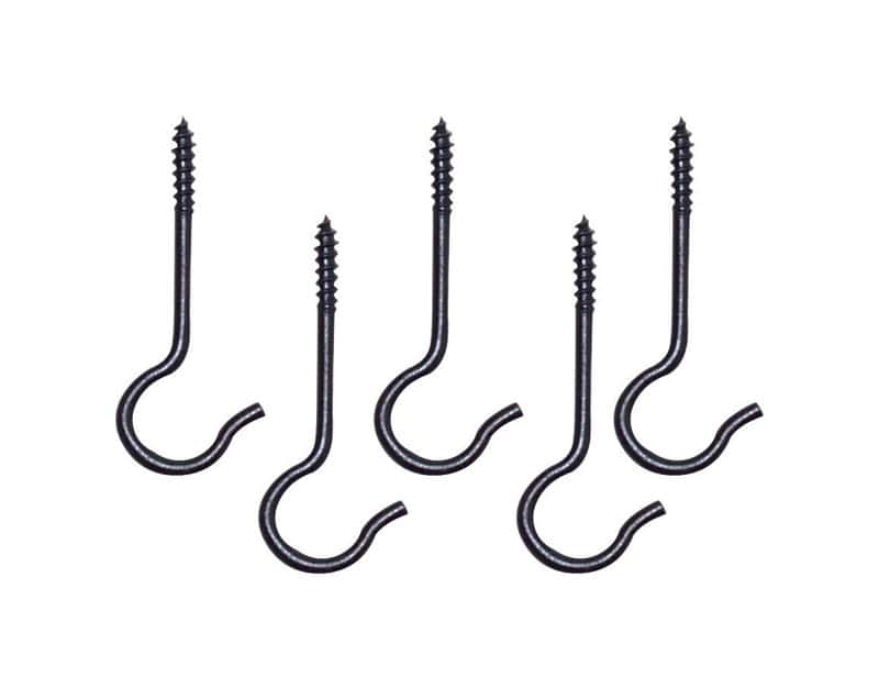 Panacea Black Steel 2-1/2 in. H Sturdy Swag Hook 5 pk - Ace Hardware