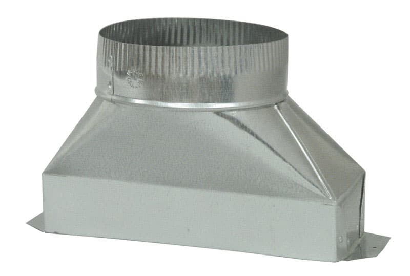 90 Degree 3-1/4 X 10 To 6 Inch Rectangular To Round Duct Connector ...