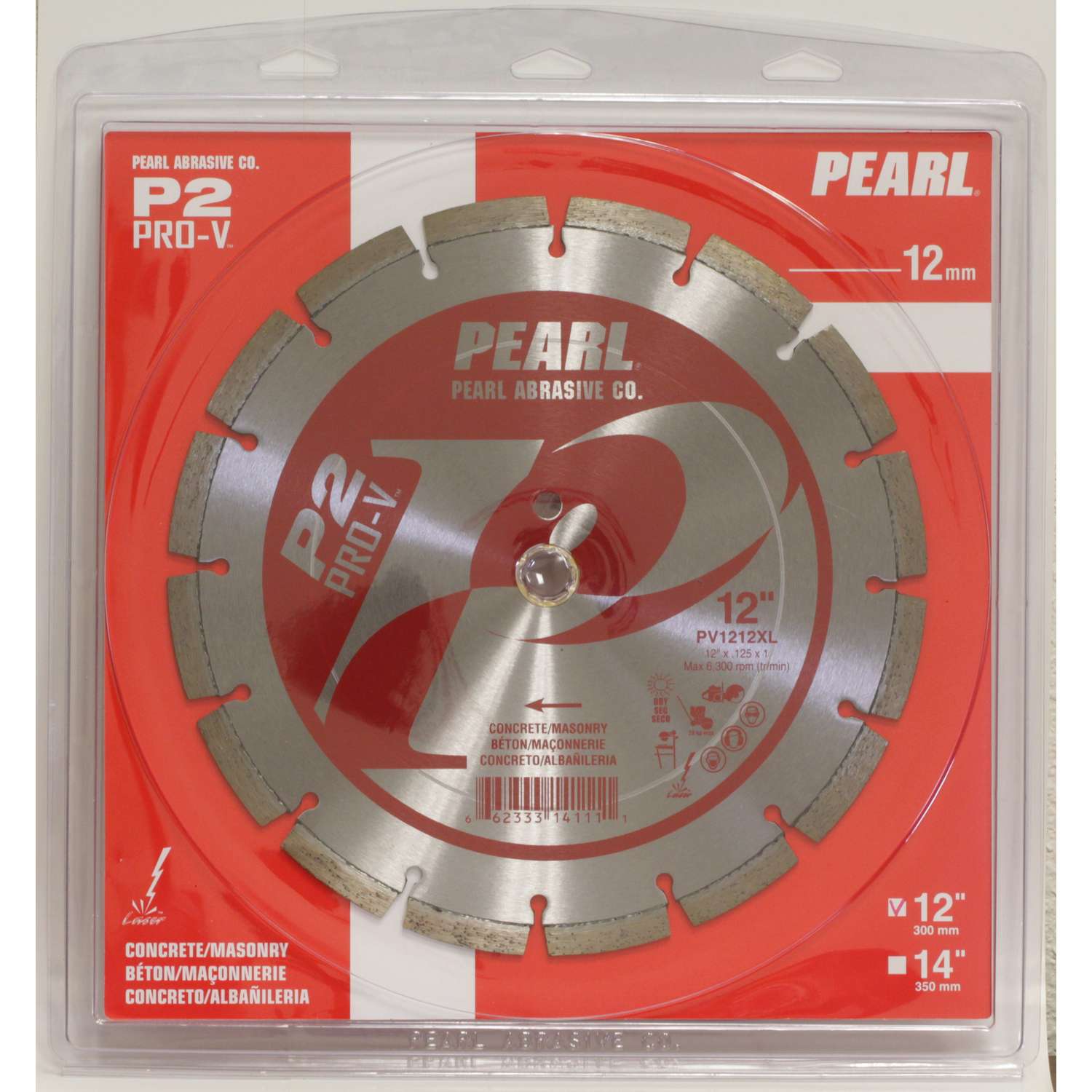 Pearl Abrasive P2 PRO-V 12 in. L Steel Round Diamond Grit Segment Blade ...