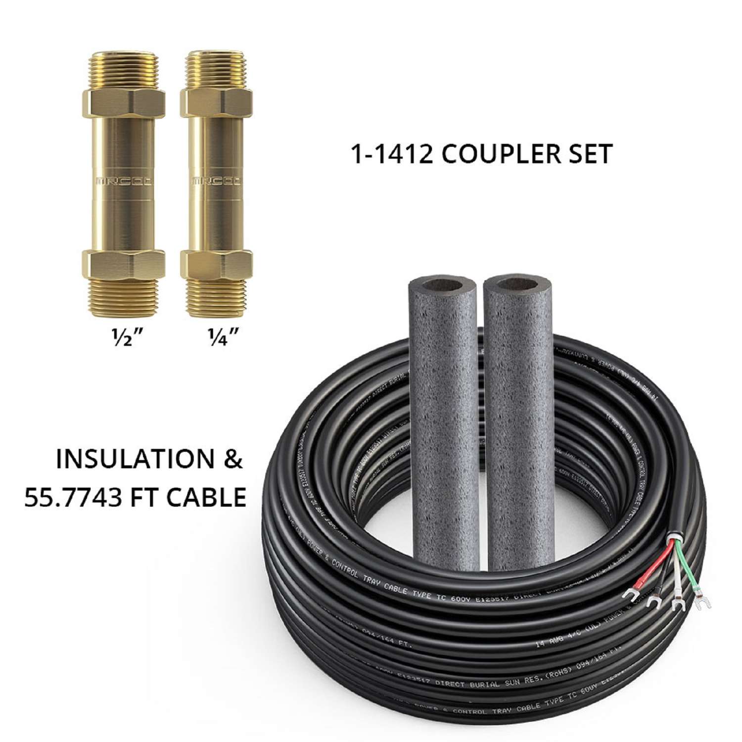 MrCool 50ft, single 1/4in-1/2in (9, 12 and 18k) DIY Line Set Coupler Kit - Ace Hardware