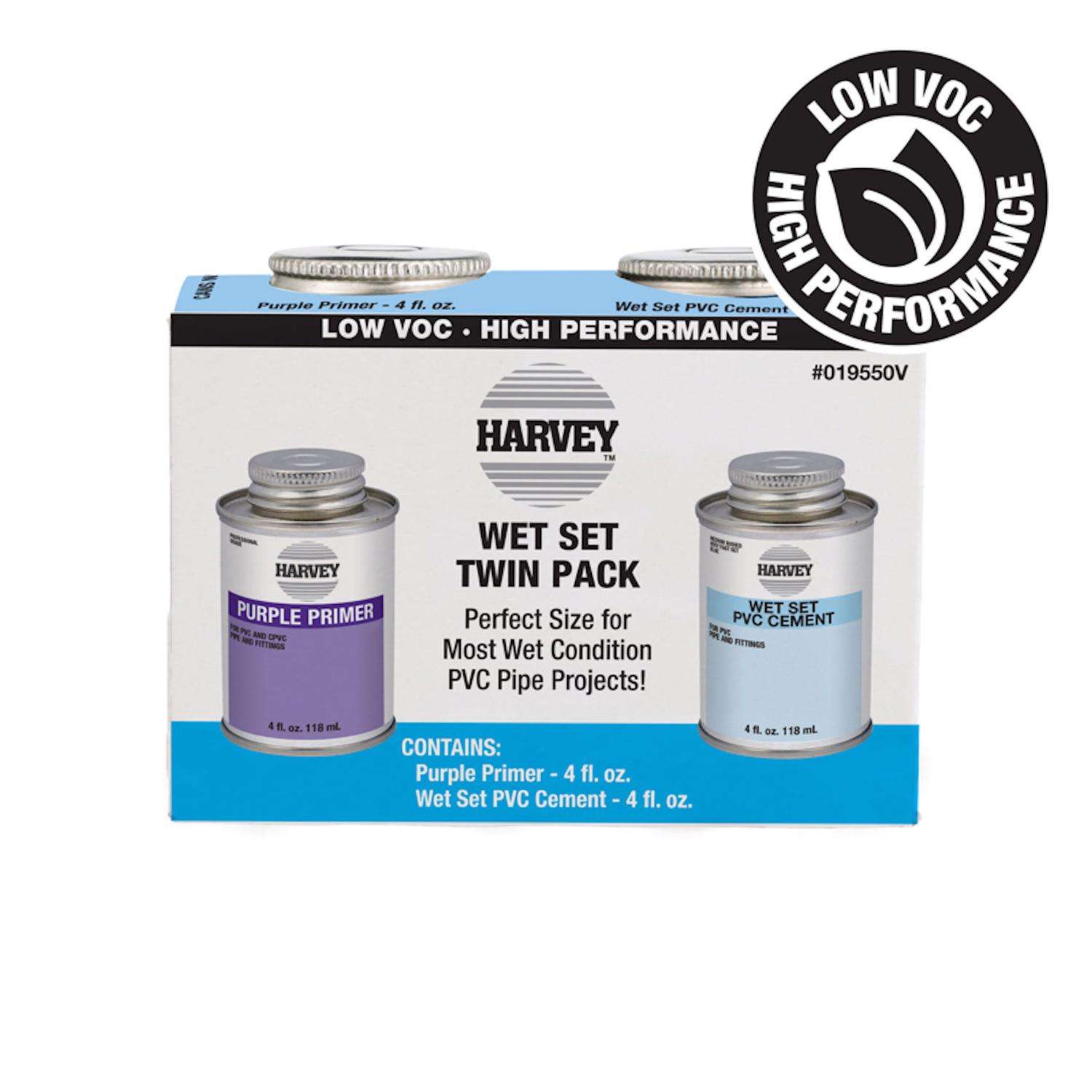 Harvey Clear/Purple Primer and Cement For PVC 8 oz - Ace Hardware