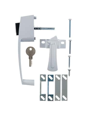 Ace White White Steel Push Button Keyed Latch 1 pk - Ace Hardware