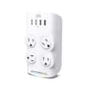 360 Electrical Revolve 4 outlets Wall Tap Surge Protector White 1080 J ...