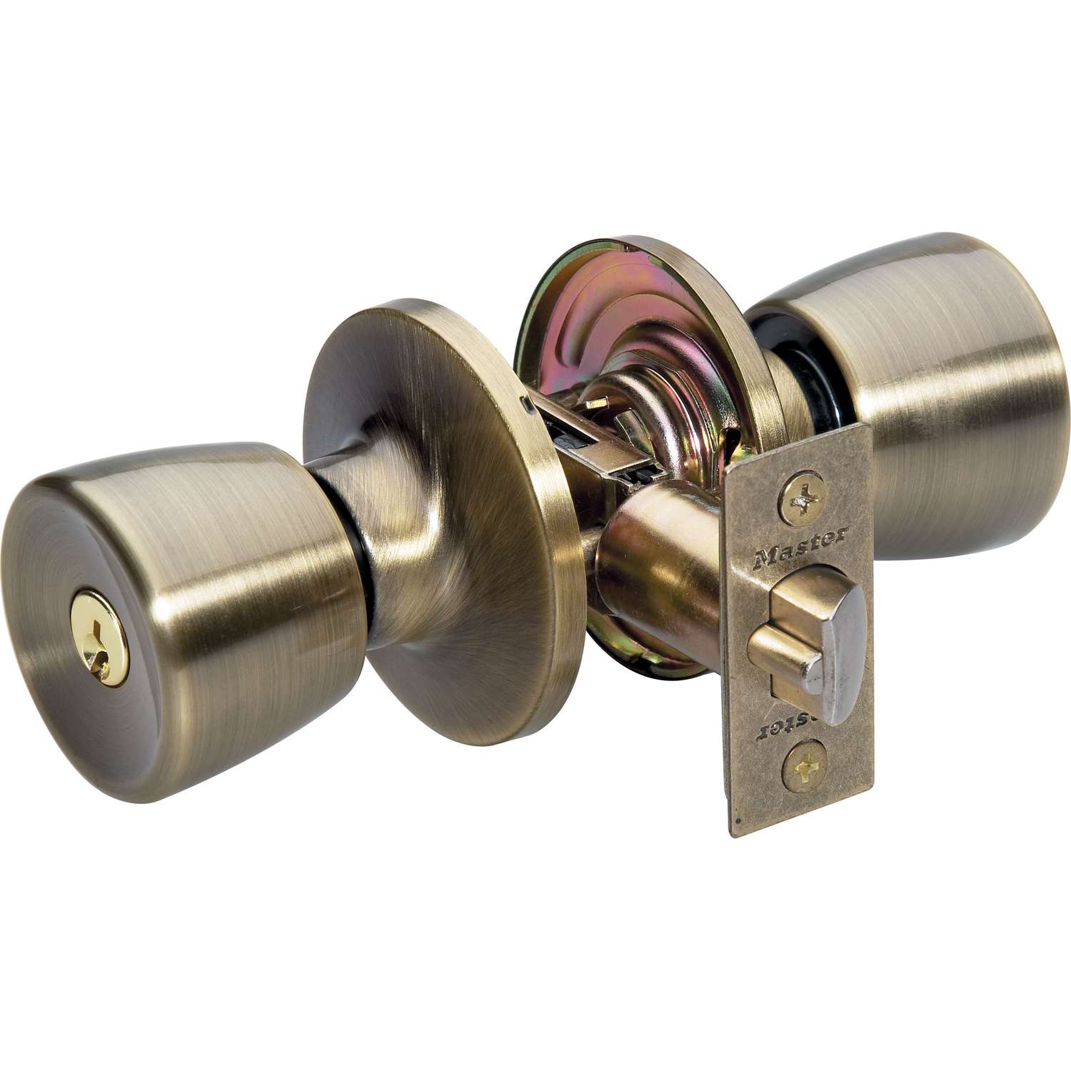 Master Lock Antique Brass Entry Knobs 1-3/4 in. - Ace Hardware