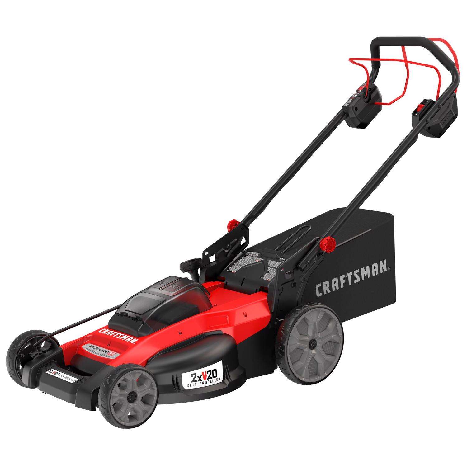 Craftsman 13 in. 20 V Battery Self-Propelled Lawn Mower Kit (Battery ...