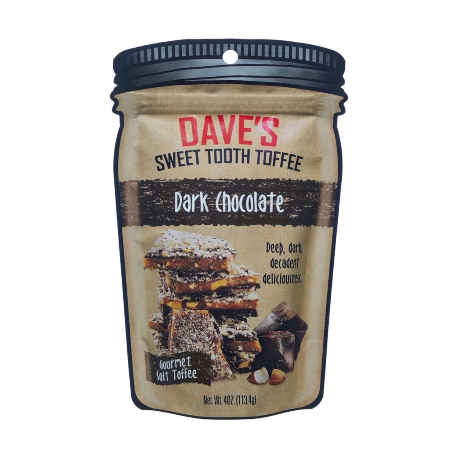 Dave's Sweet Tooth Dark Chocolate Toffee 4 oz Mfr# 63045 - Ace Hardware