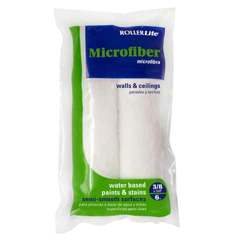 RollerLite Microfiber 6 in. W X 3/8 in. Mini Paint Roller Cover Refill ...