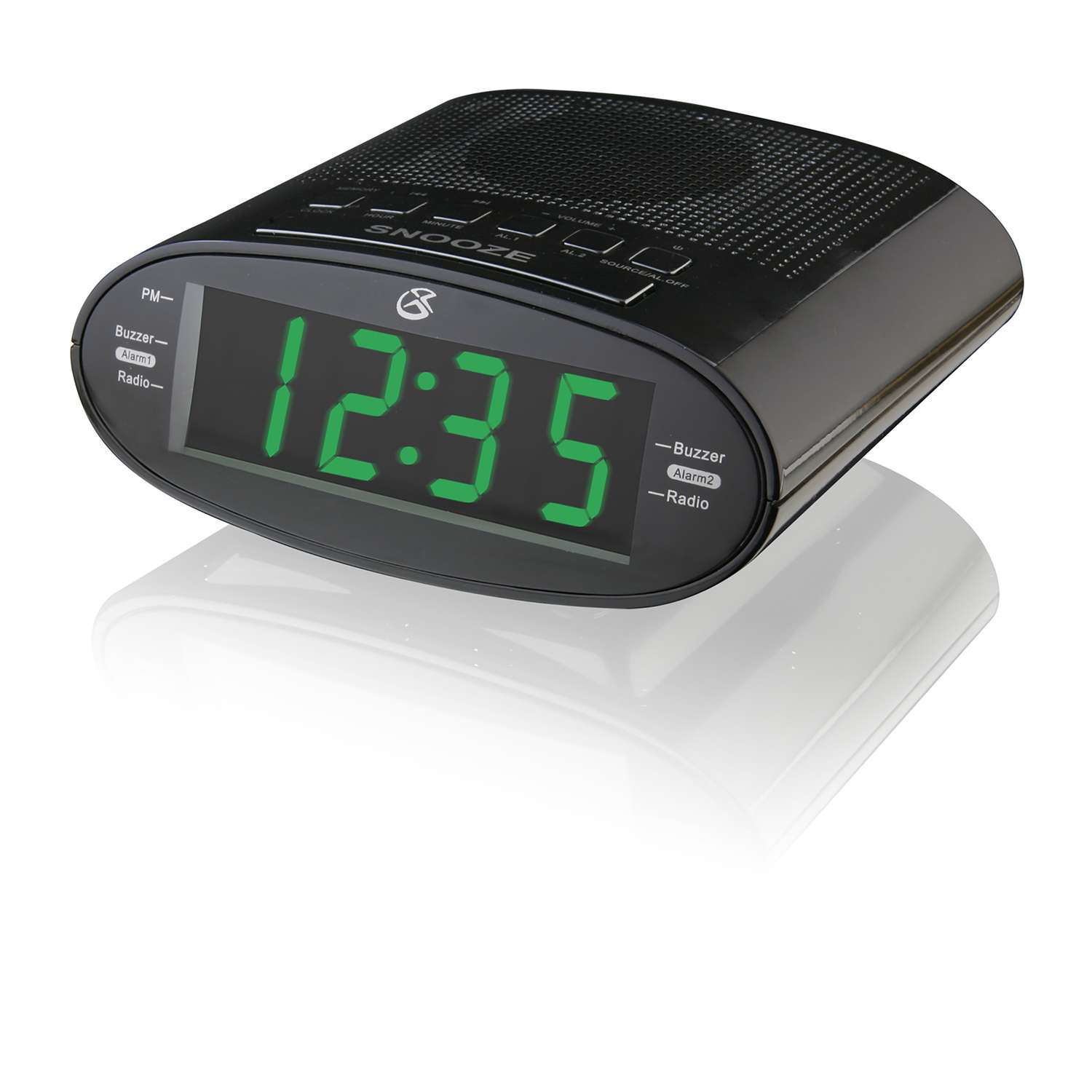 GPX 6.06 in. Black AM/FM Clock Radio Digital Plug-In Mfr# C303B - Ace ...