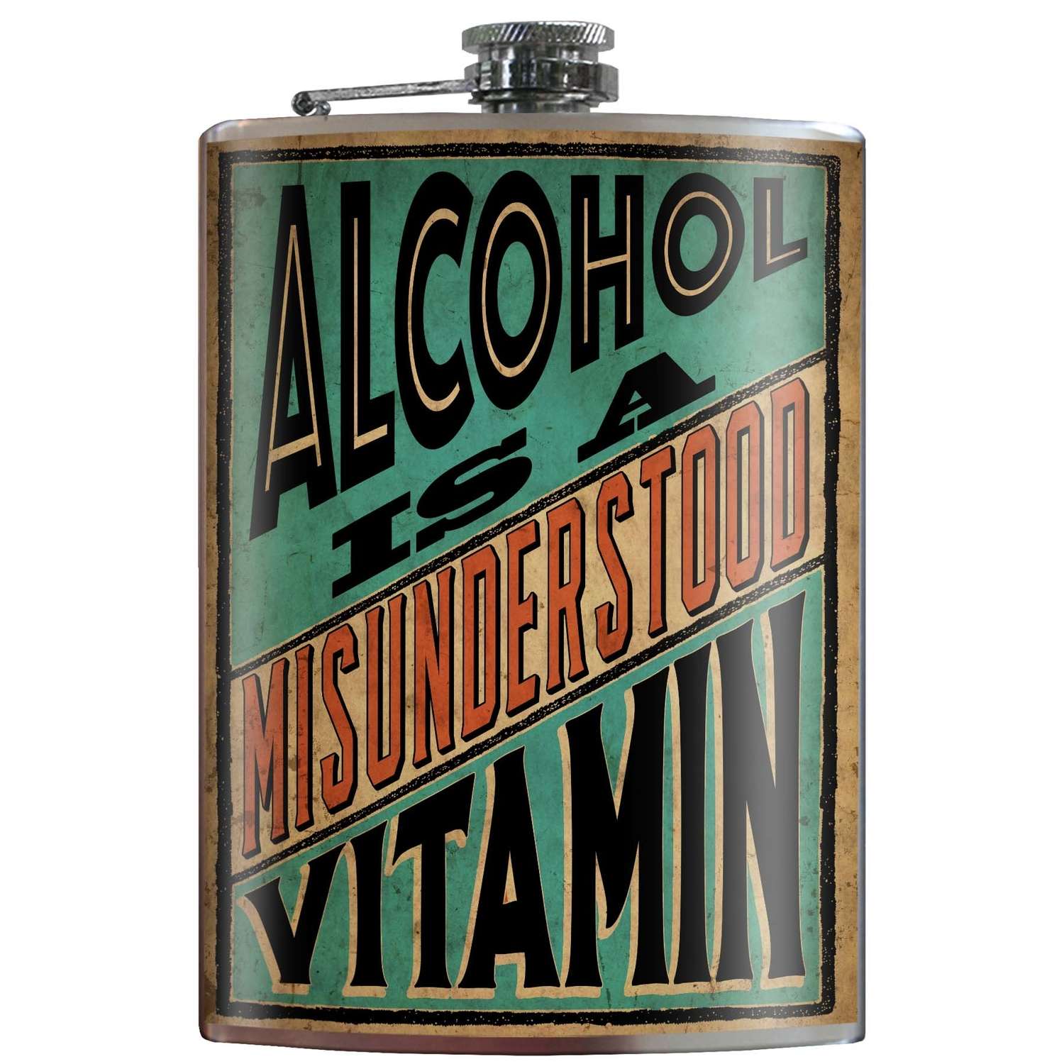 Trixie & Milo Alcohol is a Vitamin 8 oz Multicolored Stainless Steel ...