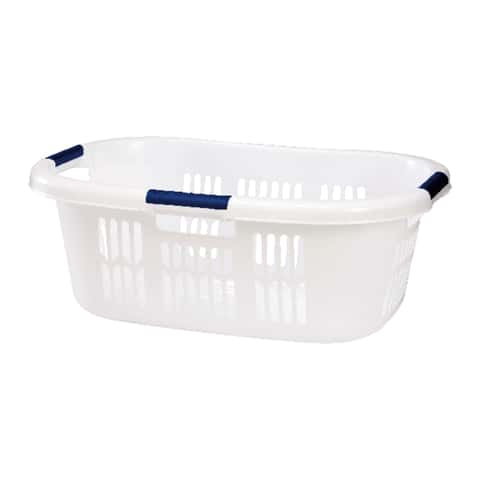 Rubbermaid White Polyethylene Laundry Basket - Ace Hardware